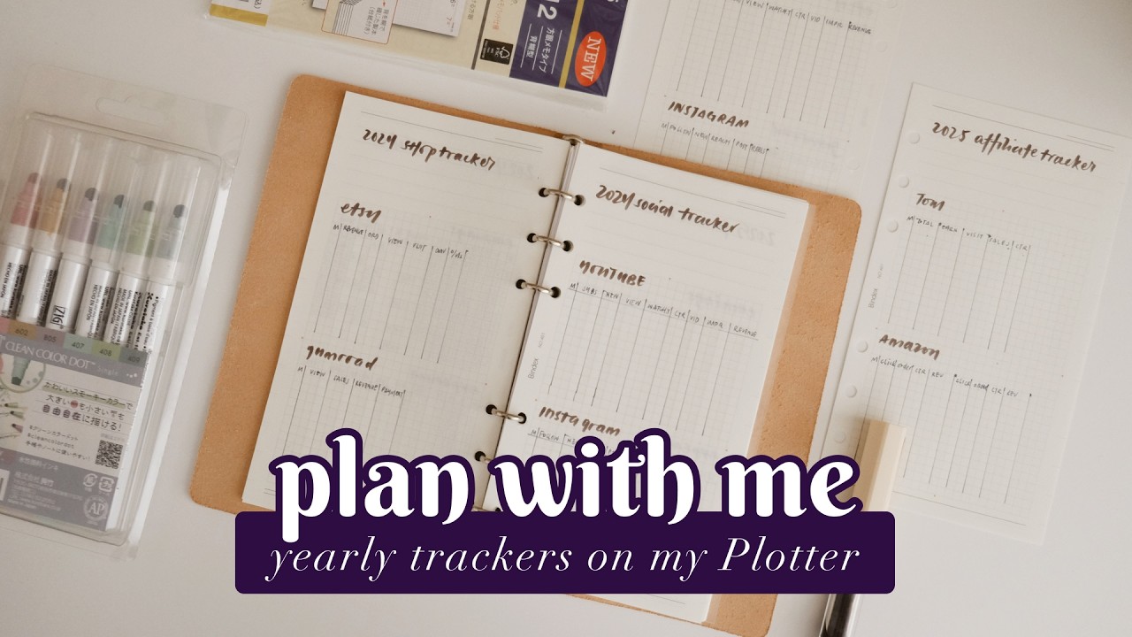 Plotter setup 📊 setting up my plotter for yearly trackers - YouTube