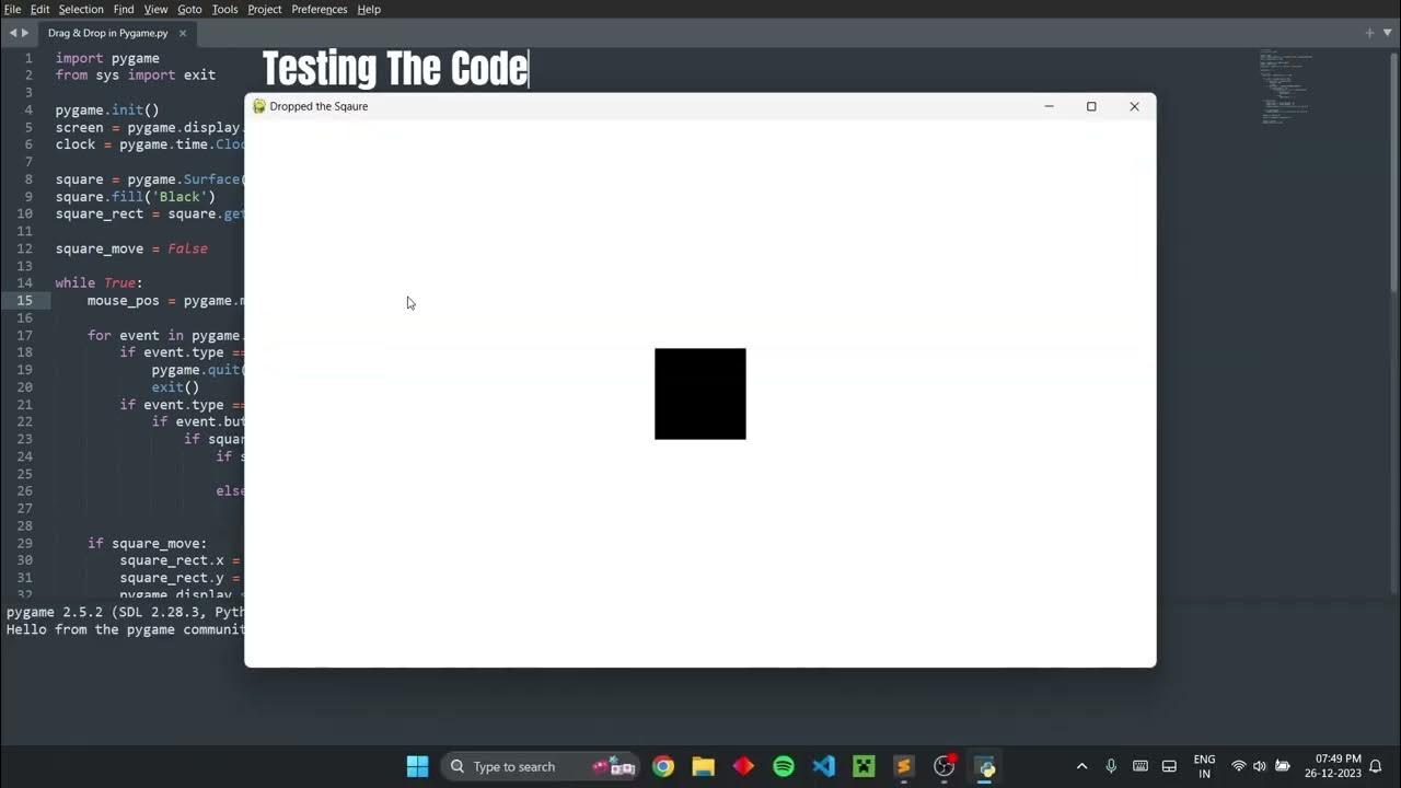 Drag And Drop In Pygame Tutorial Psyghost G Youtube