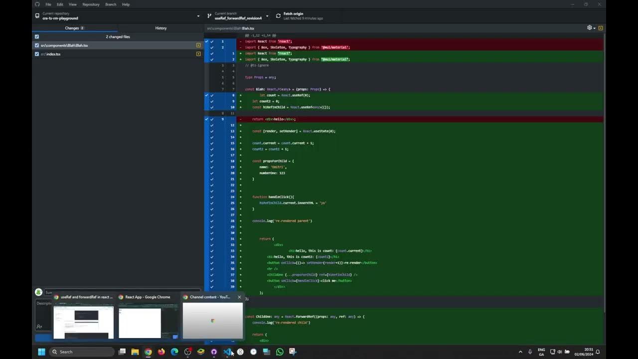 REACT: useRef with forwardRef ONLY re-renders HTML, NOT the whole component! Cleaner Example ...