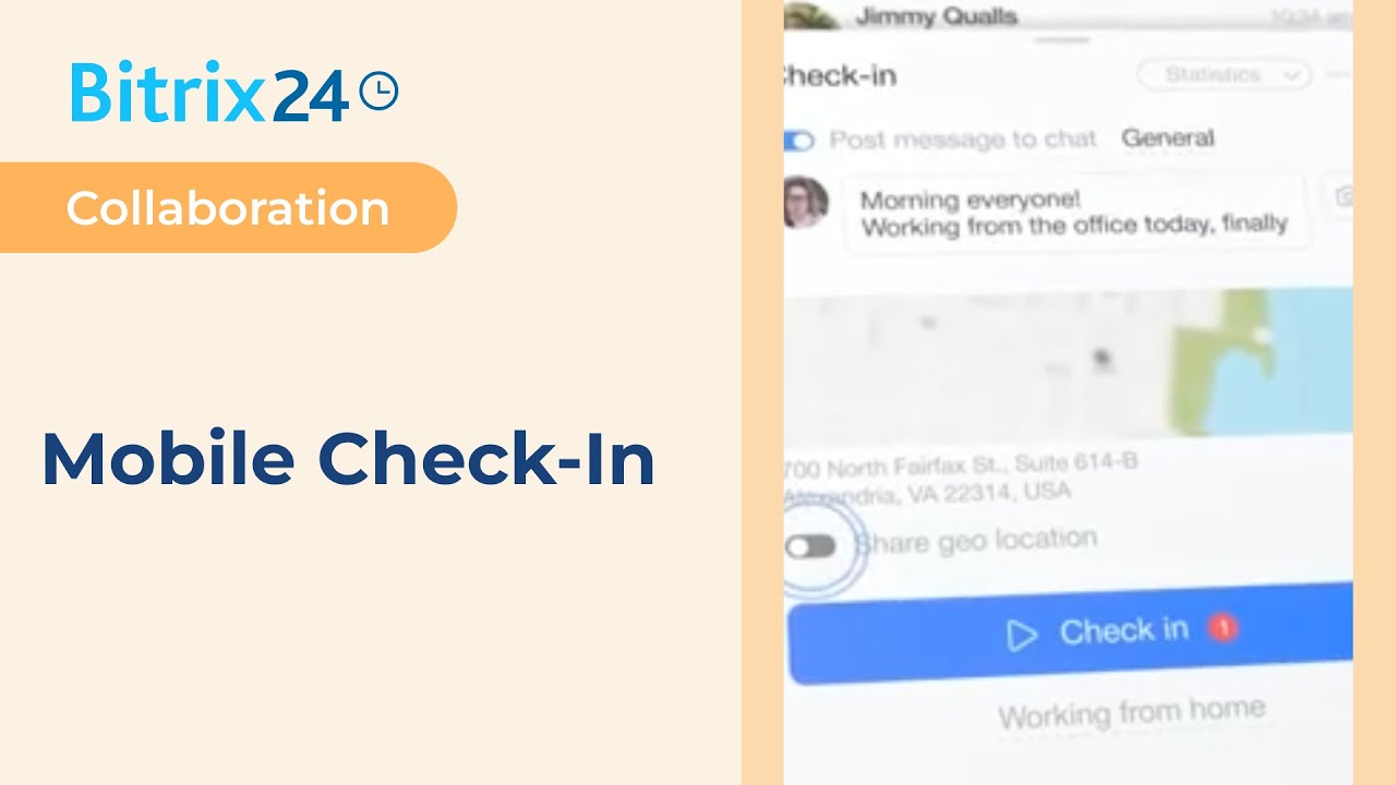 Bitrix24 Mobile Check-In - YouTube