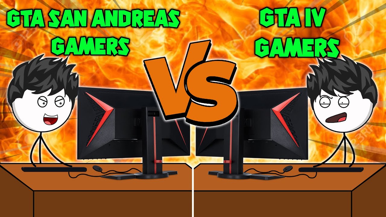 GTA San Andreas Gamers VS GTA IV Gamers - YouTube
