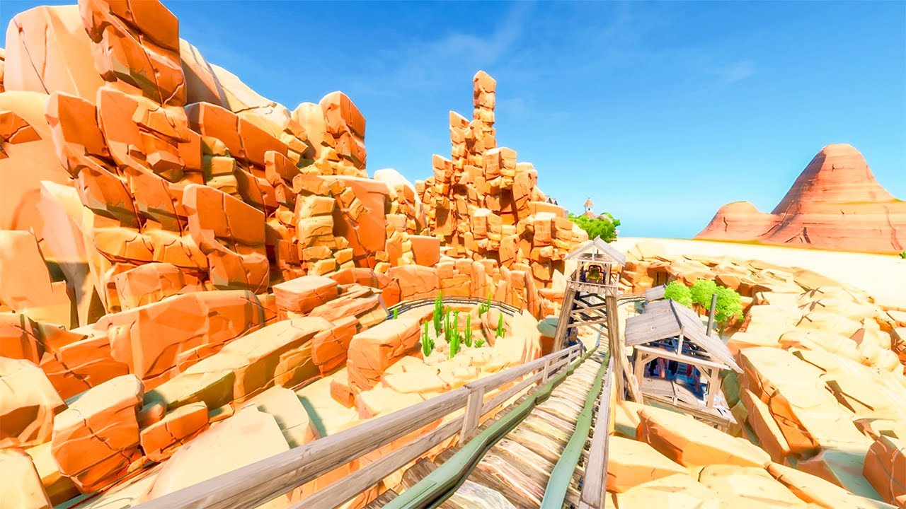 Fortnite Chapter 2 Creative: Big Thunder Mountain Roller Coaster Map ...