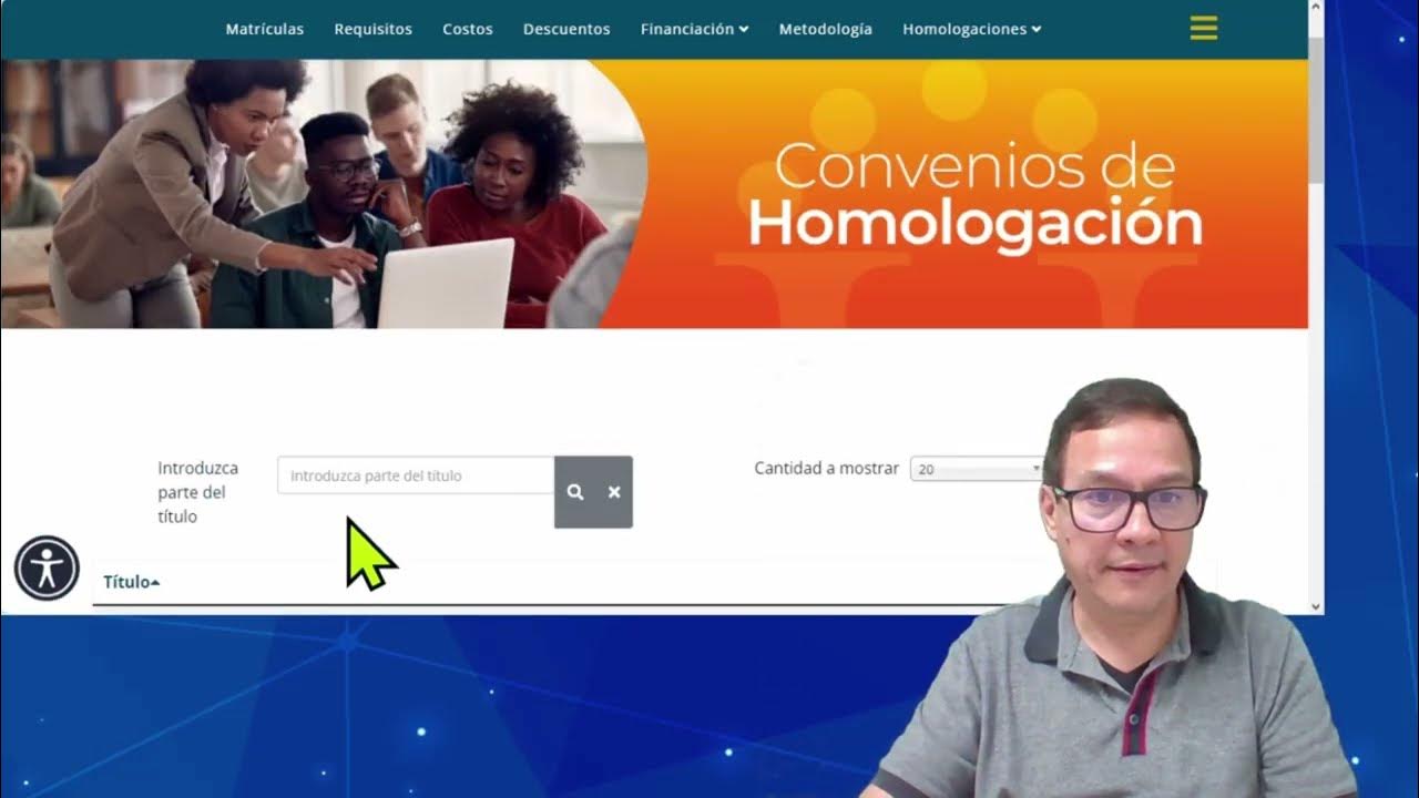 Consultar convenios de homologación en la UNAD LSC - YouTube
