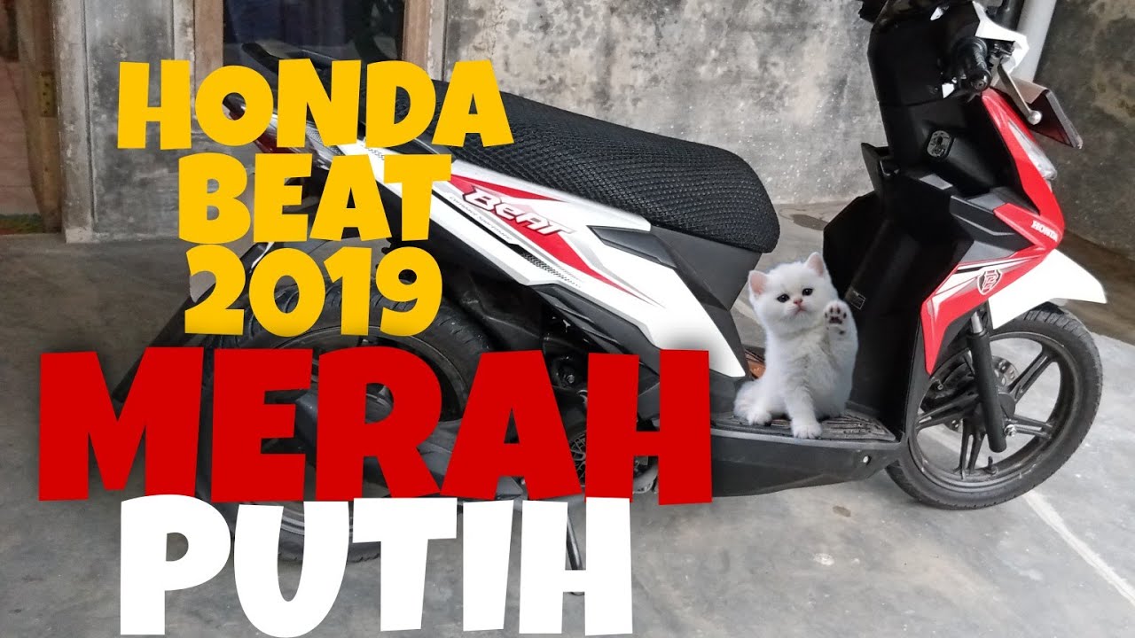 Honda Beat 2019 Merah Putih - YouTube