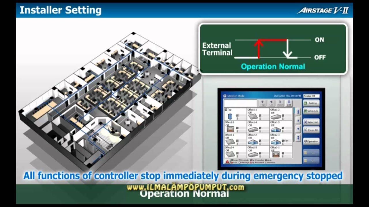 Fujitsu Airstage V-2 Remote Controls DEMO - YouTube