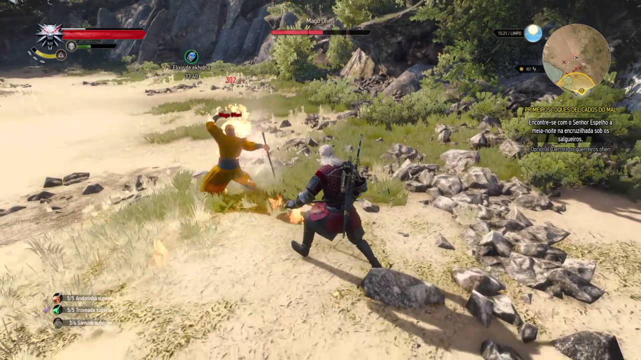 The Witcher 3 Hearts of Stone - Ofieri Mage Easy Kill - YouTube