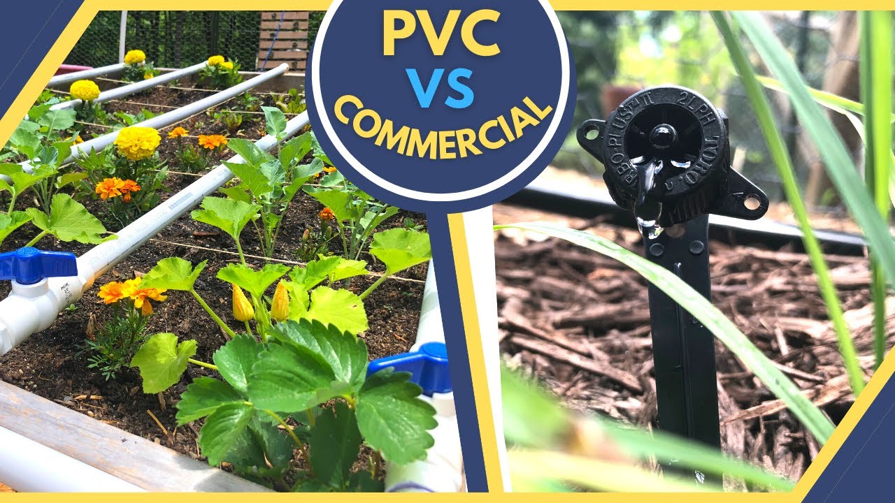 Which is BETTER? - PVC or a Commercial Drip Irrigation System - YouTube