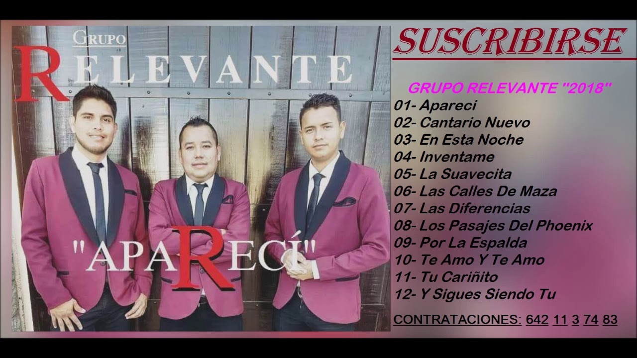 Grupo Relevante [DISCO COMPLETO] ''APARECI'' ''PRODUCCION 2018'' - YouTube