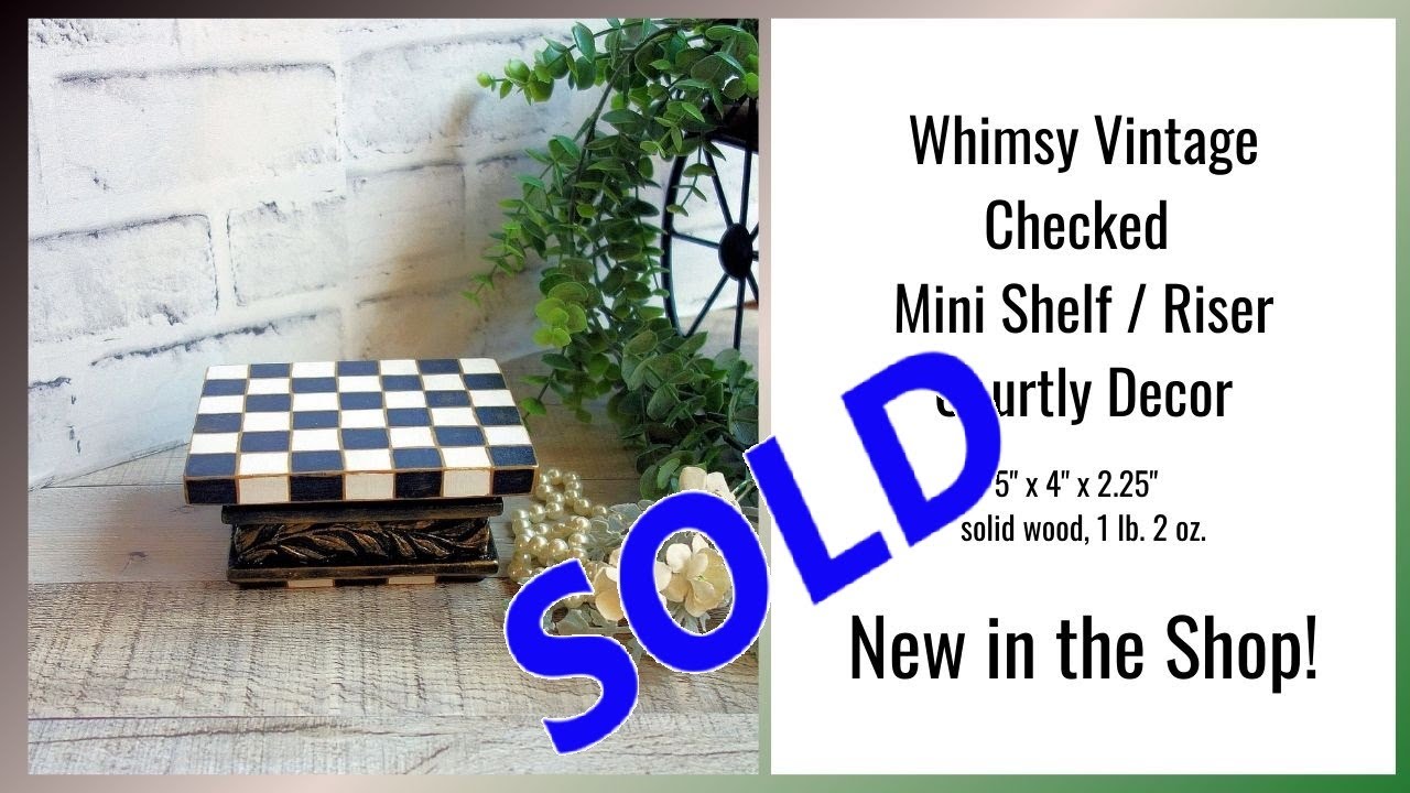 Checked Shelf Checked Riser Black and White Checked Courtly Decor ...