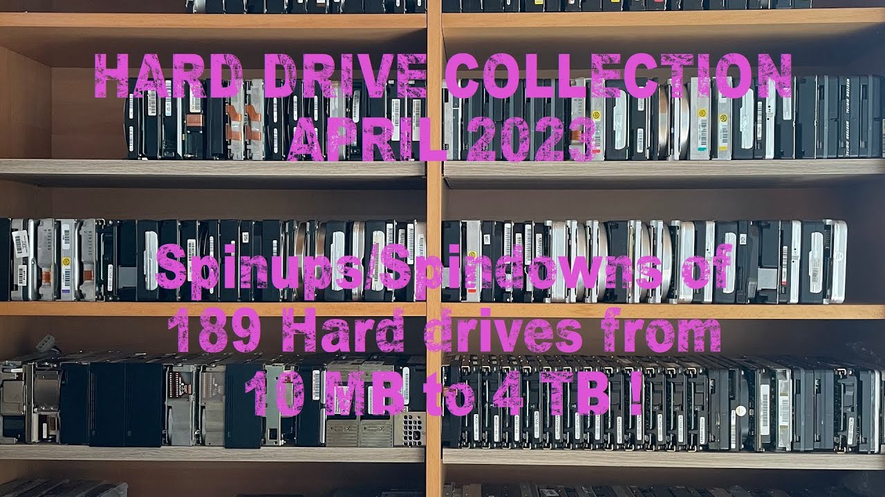 Spin up/down of 189 hard drives from 10MB to 4TB ! - HDD collection ...