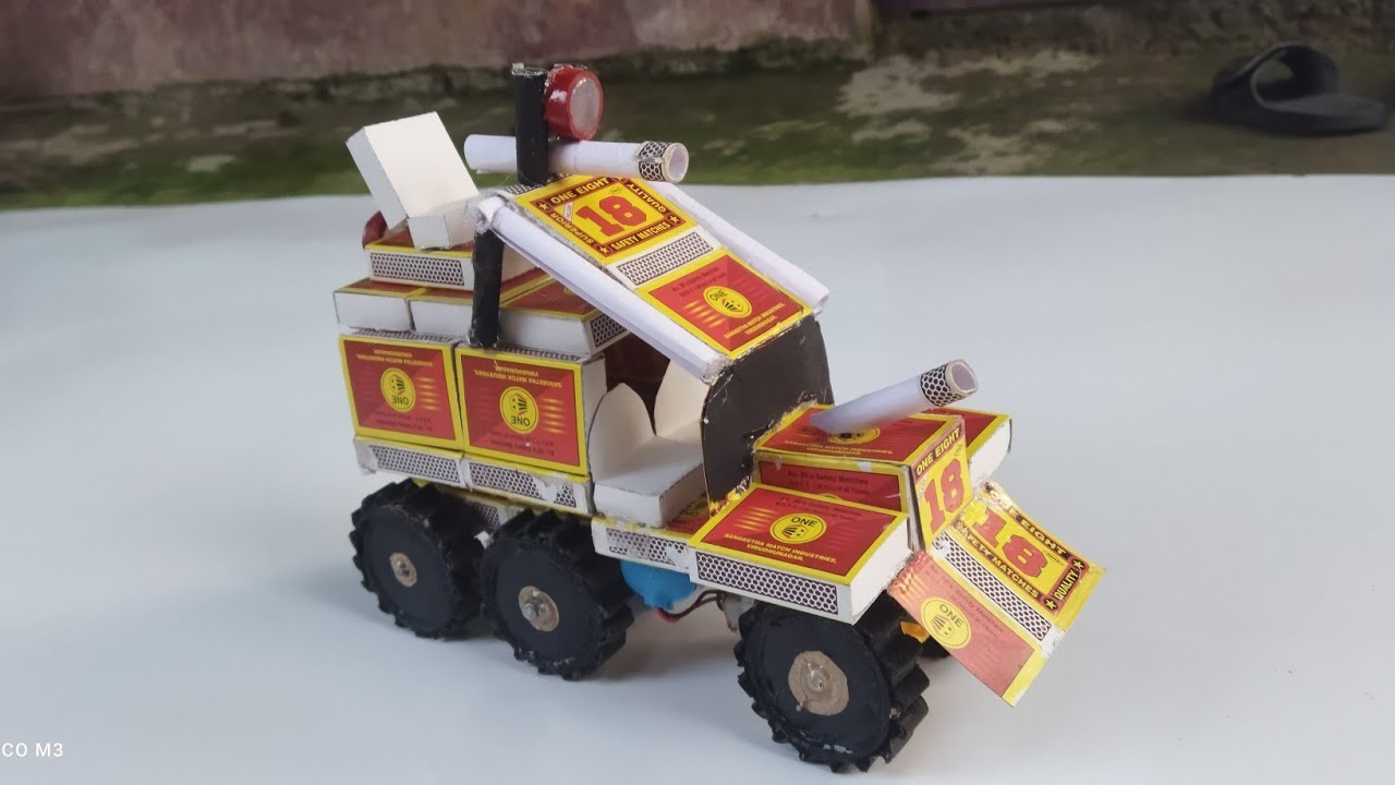 How to make matchbox military tank car - Army Vehicles army tank - YouTube