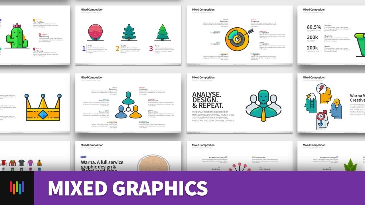 Mixed Graphics & Shapes PowerPoint Templates - YouTube