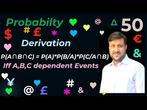 Multiplication Law for Three Dependent Events | law of dependant events ...