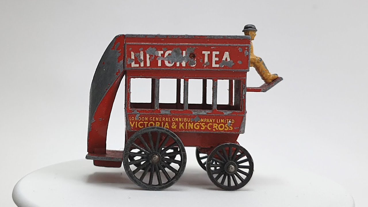 MATCHBOX Restoration Y12 1899 London Horse Drawn Bus 1956 - YouTube