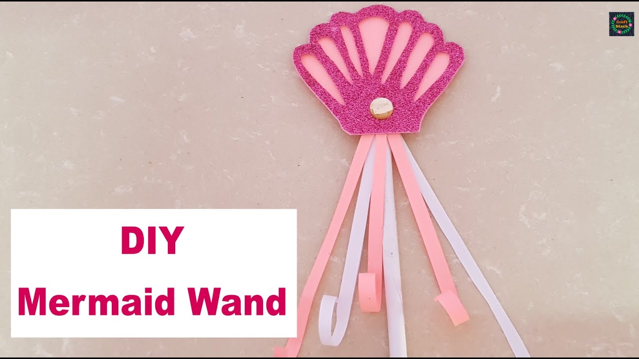 DIY Mermaid Wand | DIY Shell Wand | DIY Sea Princess Wand | @CraftStack ...