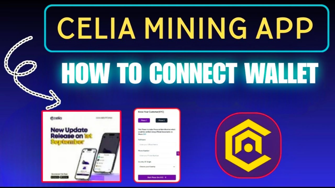 How to connect wallet with celia mining app || Celia App per wallet kaise connect kare - YouTube