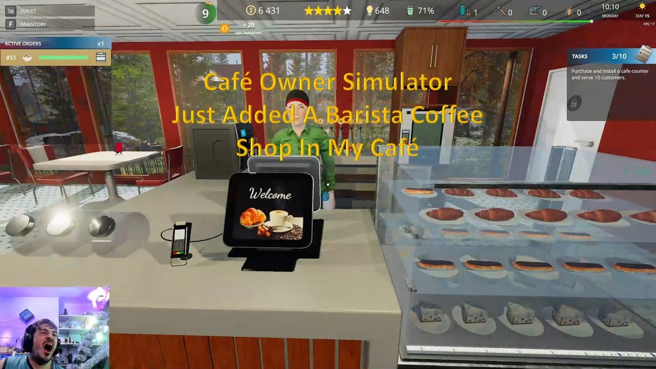 Café Owner Simulator Just Added A Barista Coffee Shop In My Café - YouTube