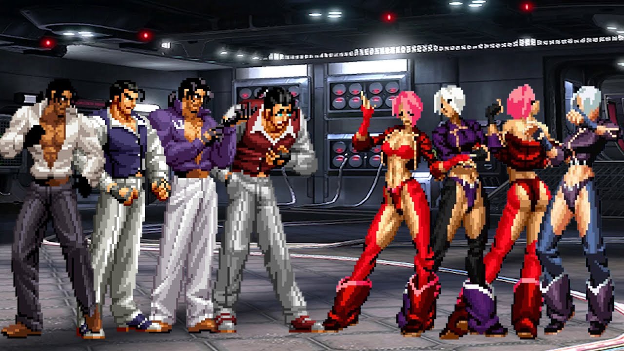 [KOF Mugen] Robert Garcia Team vs Angel Team - YouTube