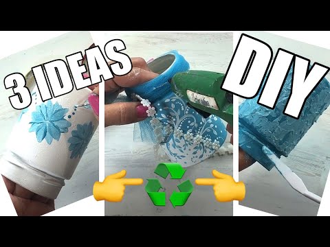 Como Decorar Frascos de Cristal con Pintura, 3 Ideas.