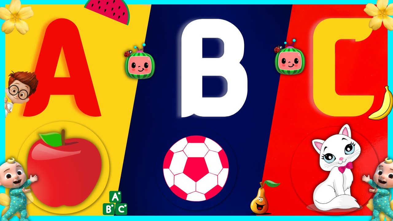 ABCDEFG | A for Apple | B For Ball | Kids Learning | ABC Rhymes | ABC ...