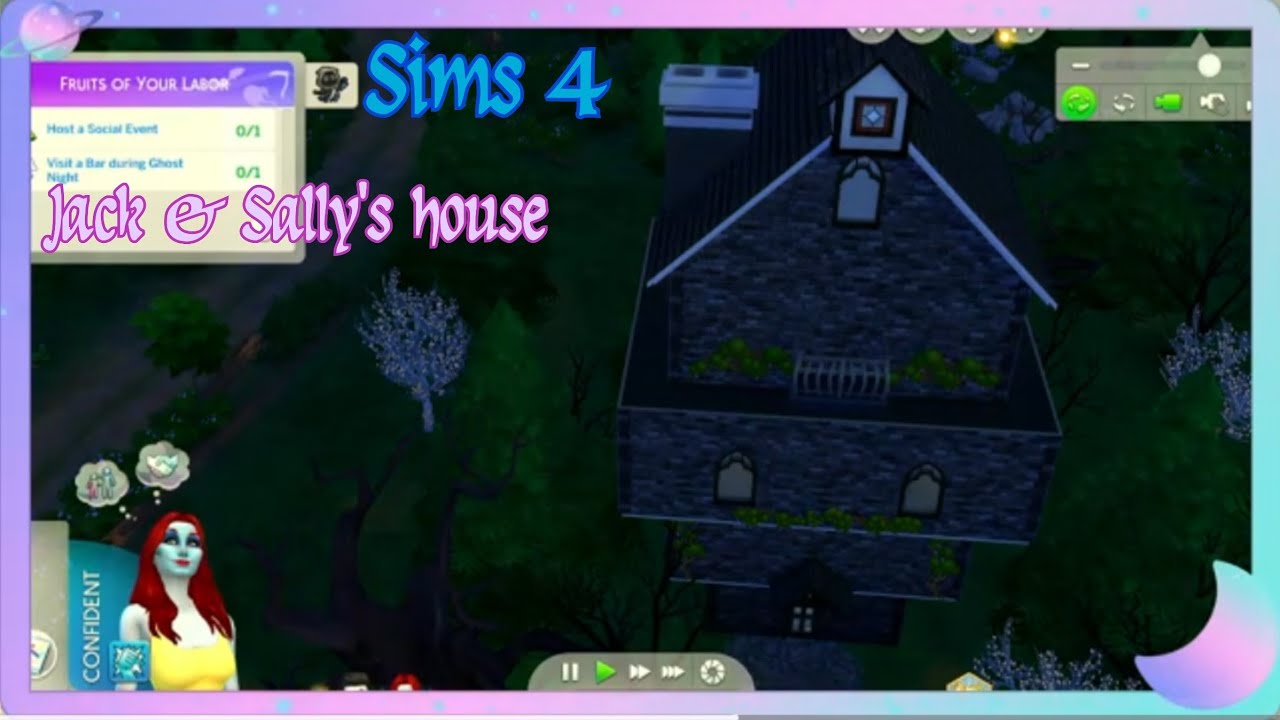 New ACNH Gothic Halloween Spooky Sims 4 Builds for Jack & Sally - YouTube