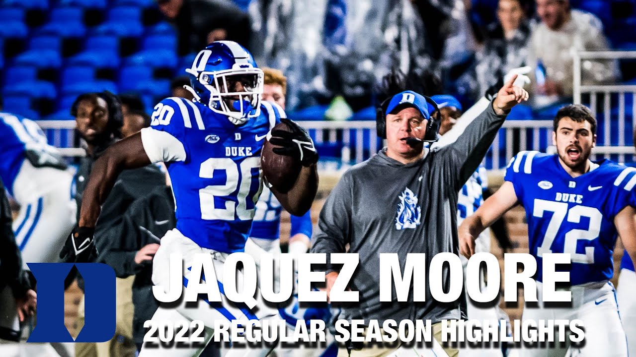 Jaquez Moore 2022 Regular Season Highlights | Duke RB - YouTube