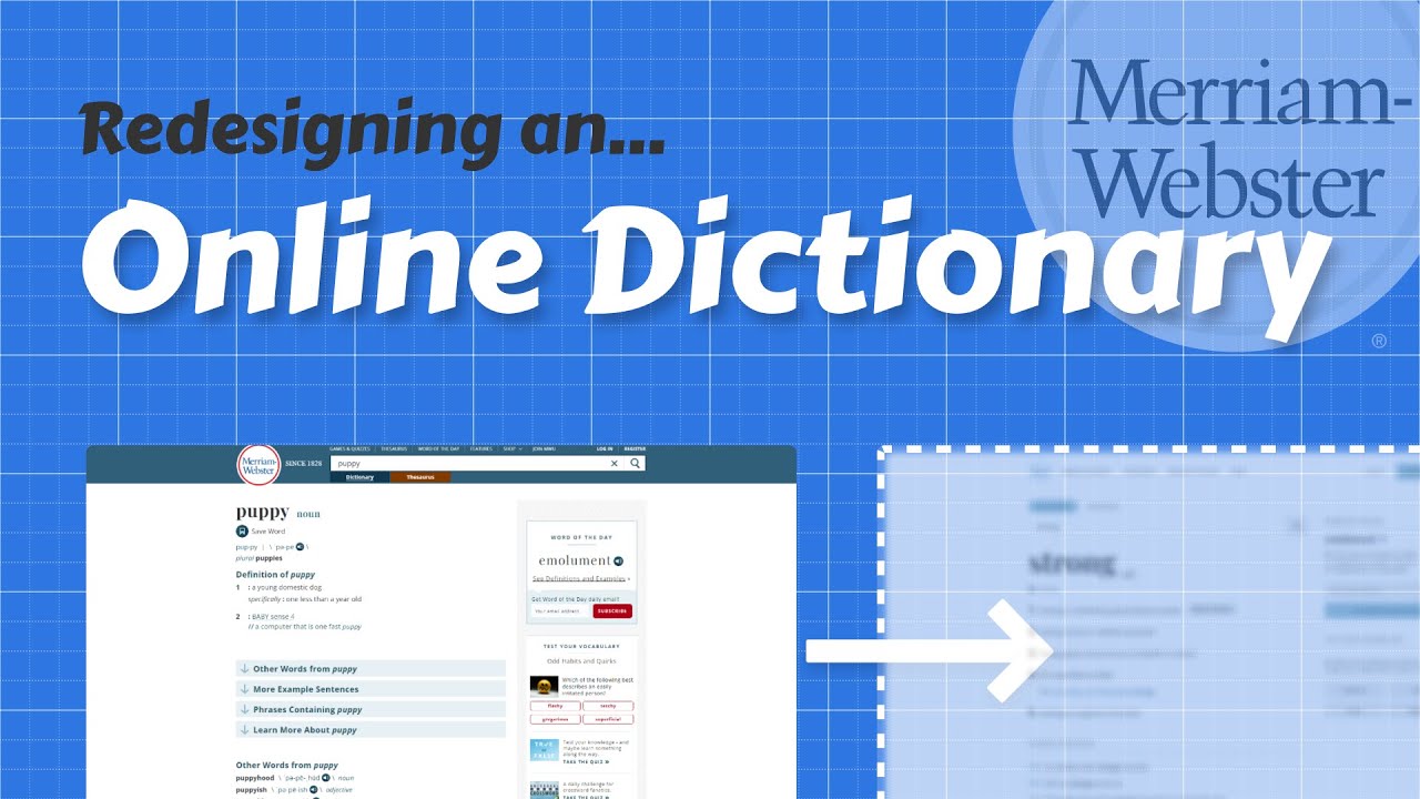Redesigning the Mirriam Webster online dictionary - YouTube