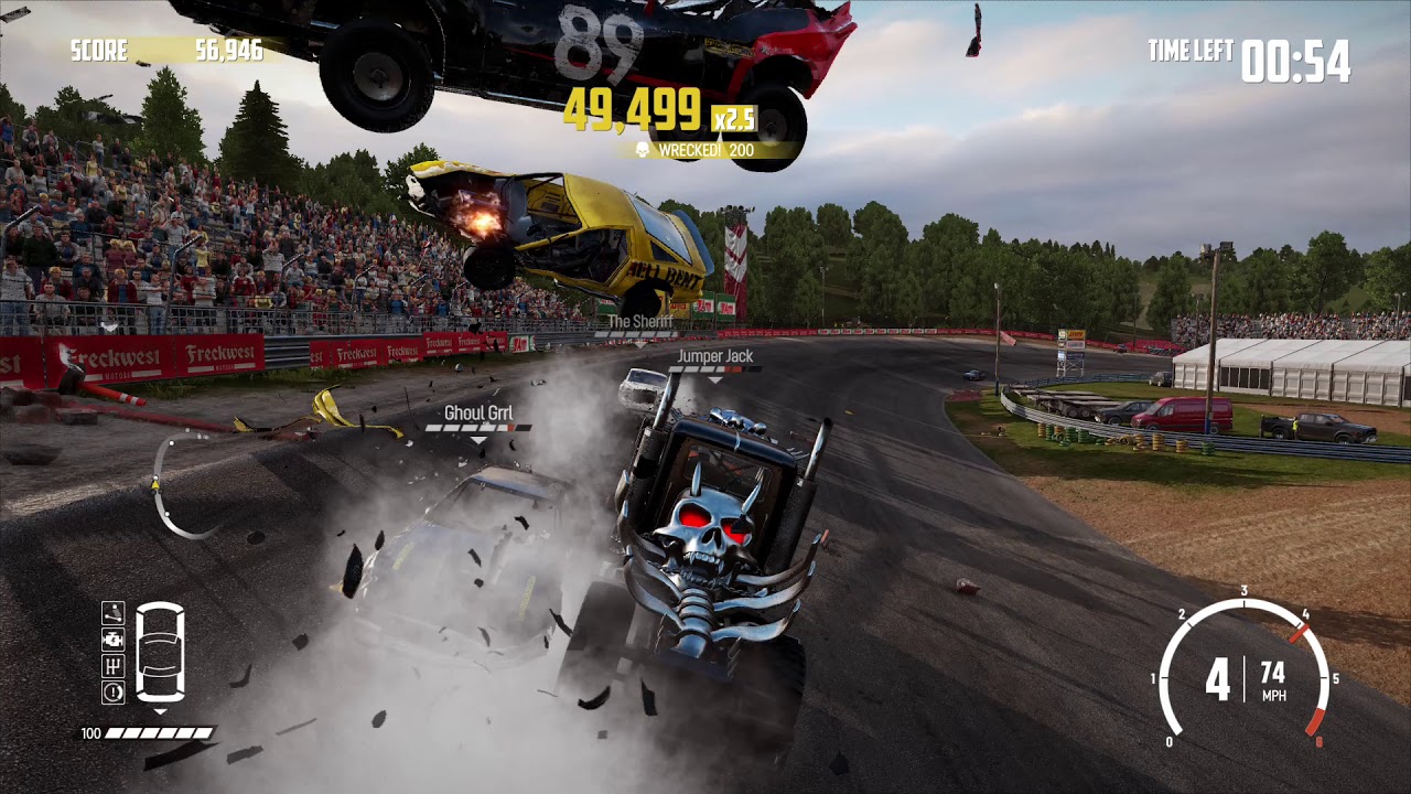 Wreckfest: Rampage Rush Tribend Speedway - YouTube