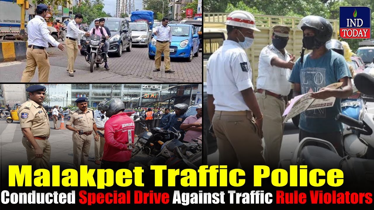 Malakpet Traffic Police Conduct Special Drive Against Traffic Rules ...