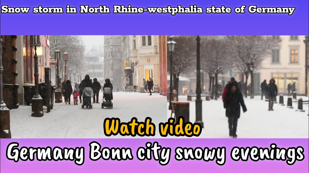Snow storm in North Rhine-westphalia state of Germany. - YouTube