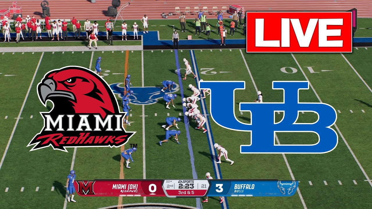 🔴LIVE 🔴Buffalo vs Miami Oh Red Hawks- NCAAF Football 18/11/25 /College ...