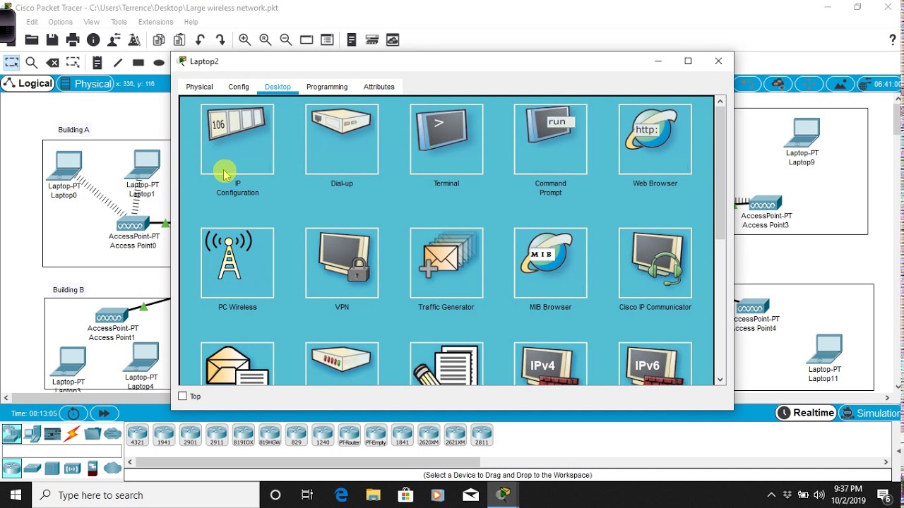 Configuring wifi for a campus in Packet Tracer - YouTube