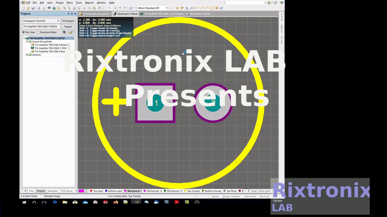 Tutorial for altium designing 100nf 250vdc capacitor footprint and ...