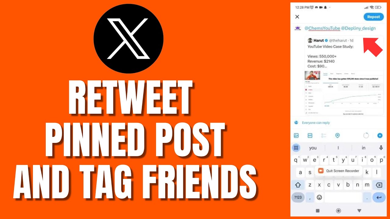How To Retweet Pinned Post On Twitter And Tag Friends - YouTube