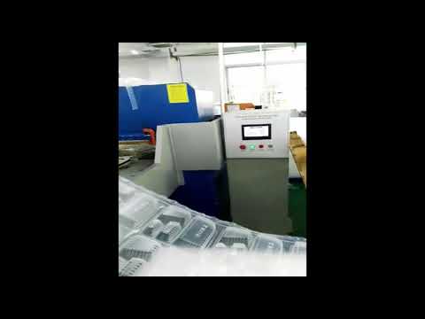 Automatic Disposable lunch box cutting machine - YouTube