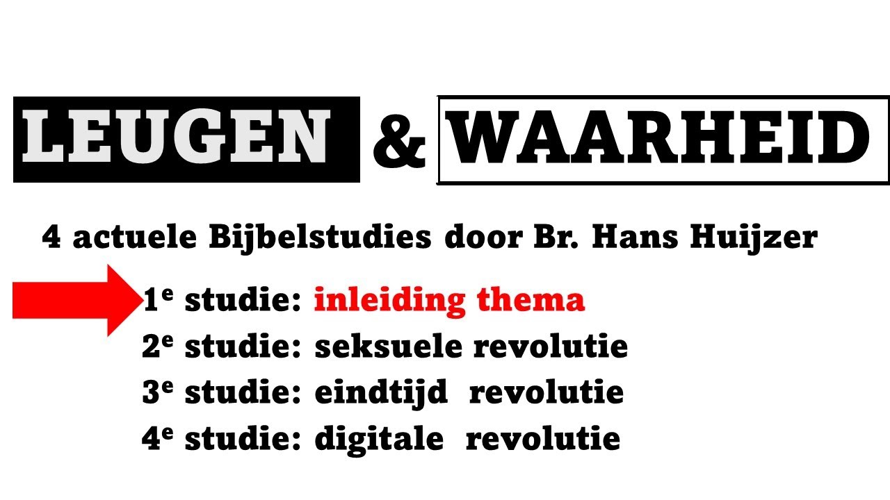 LEUGEN EN WAARHEID deel 1 - YouTube