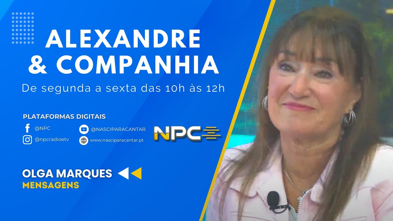 Mensagens para Olga Marques no Programa "Alexandre e Companhia" - YouTube