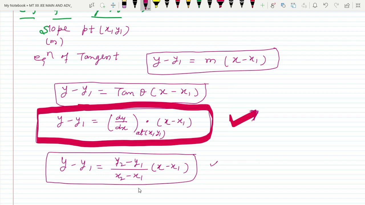 1 APPLICATION OF DERIVATIVE ( TANGENT AND NORMALS ) - YouTube