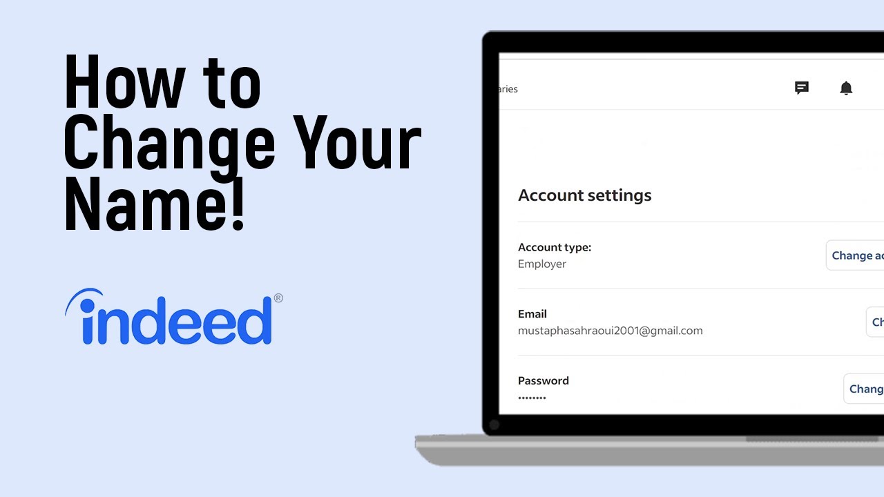 How to Change Your Name on Indeed [easy] - YouTube
