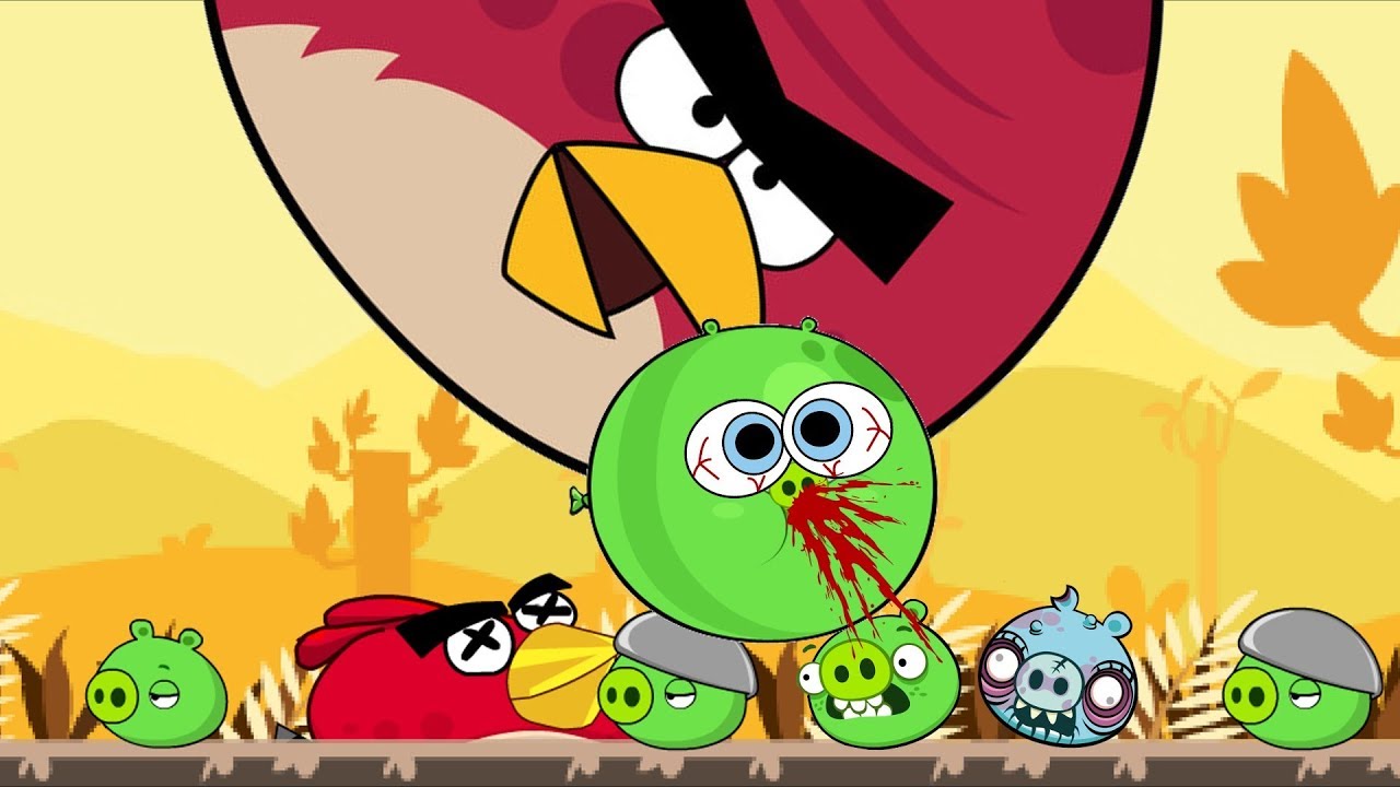 ANGRY BIRDS BANG BANG BANG!! Squash Jumping on Bad Piggies - YouTube