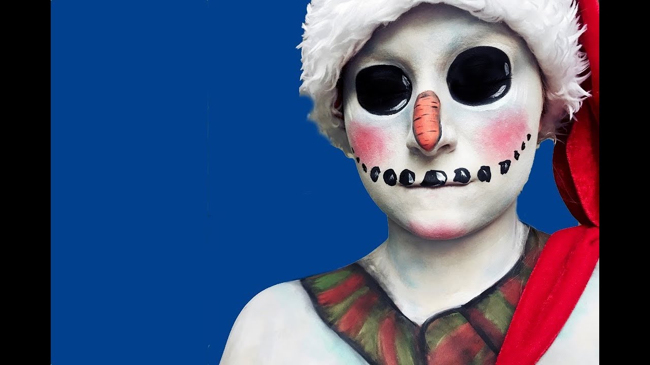 Friendly Snowman Christmas Makeup Tutorial - YouTube