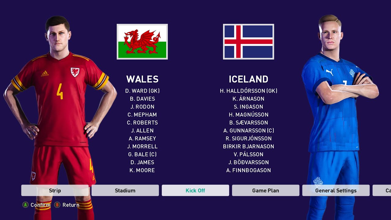 eFootball PES 2021 - Wales vs Iceland GROUP B GAMEPLAY PC 2023 - YouTube