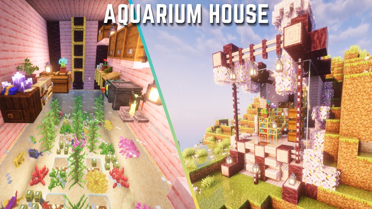 Minecraft Aquarium House Timelapse 🪸🐠 - YouTube