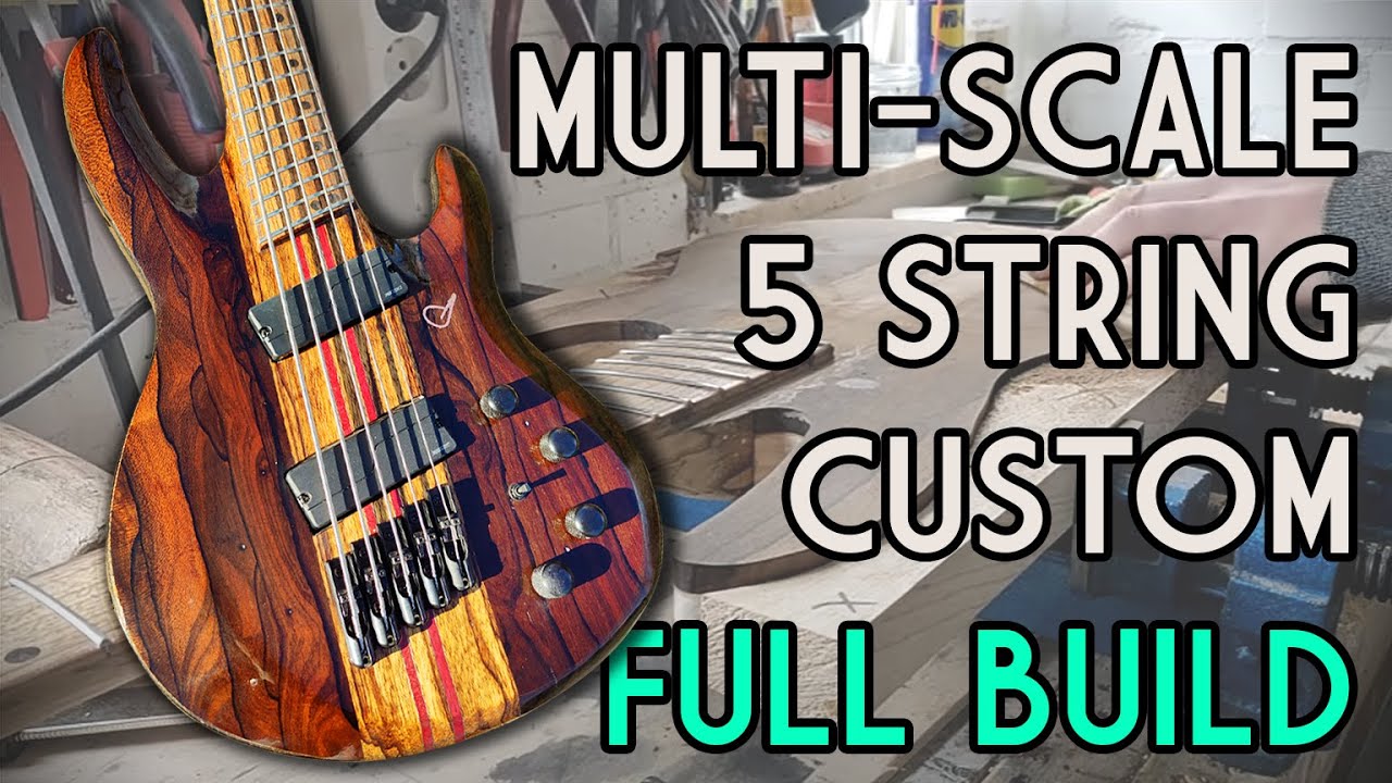 Turning EXOTIC Woods into a CUSTOM 5 String MULTI-SCALE BASS - YouTube