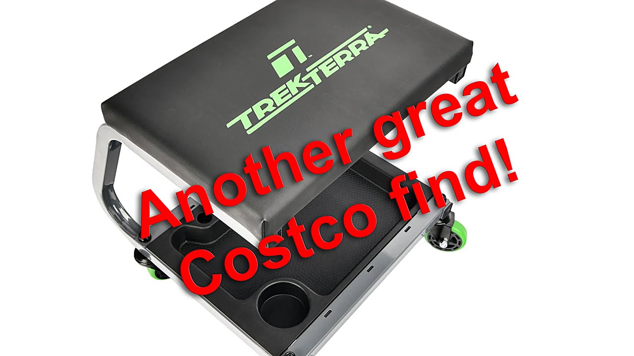 TrekTerra Rolling Garage Stool from Costco - YouTube