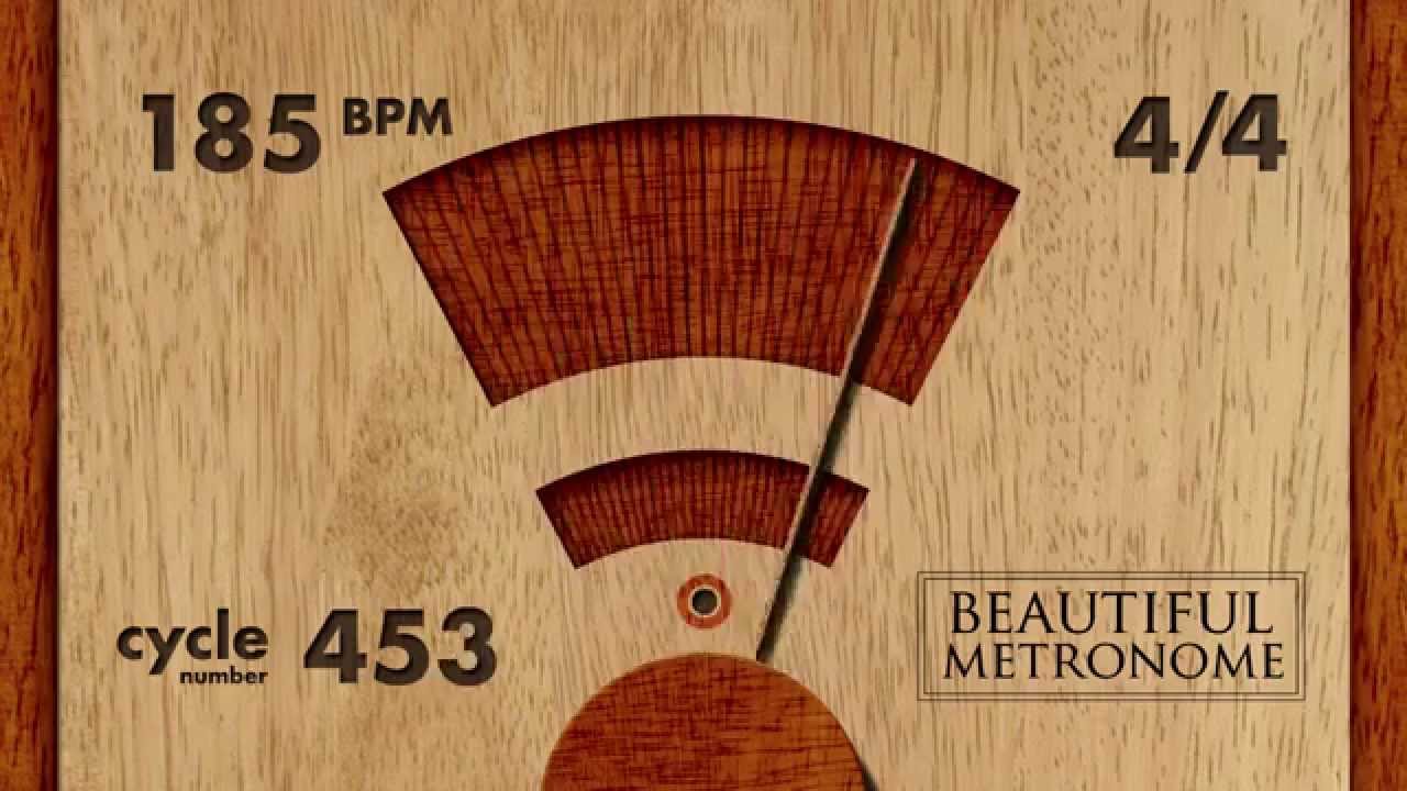 185 BPM 4/4 Wood Metronome HD - YouTube