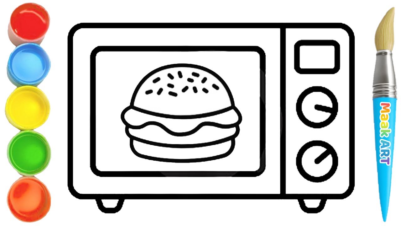 How to Draw a Microwave – Easy Step By Step Drawing for Kids! 🎨 - YouTube