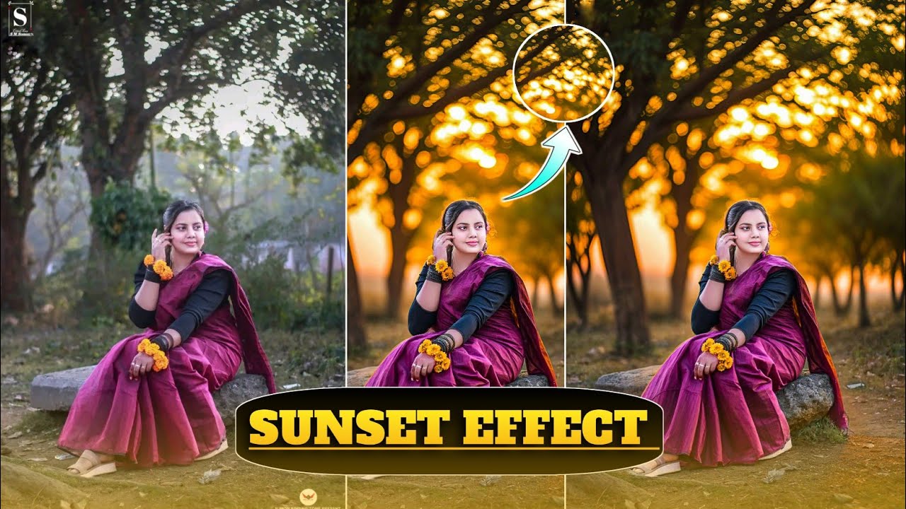 How to Create Sunset Effect in Photoleap || Golden Sunset Effect Viral ...
