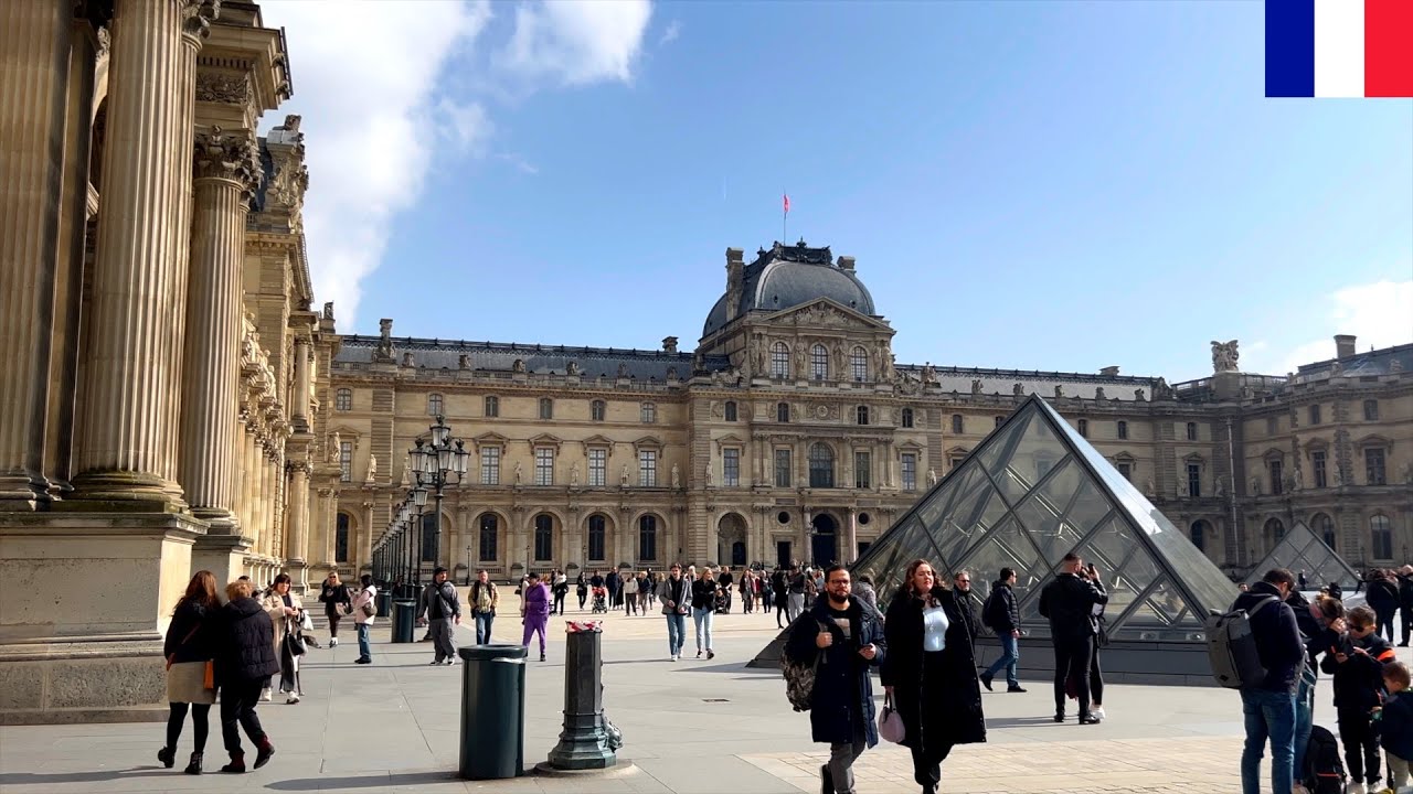 🇫🇷☀️【HDR 4K】Paris Walk - Opéra to Pont Alexandre III through Louvre and ...