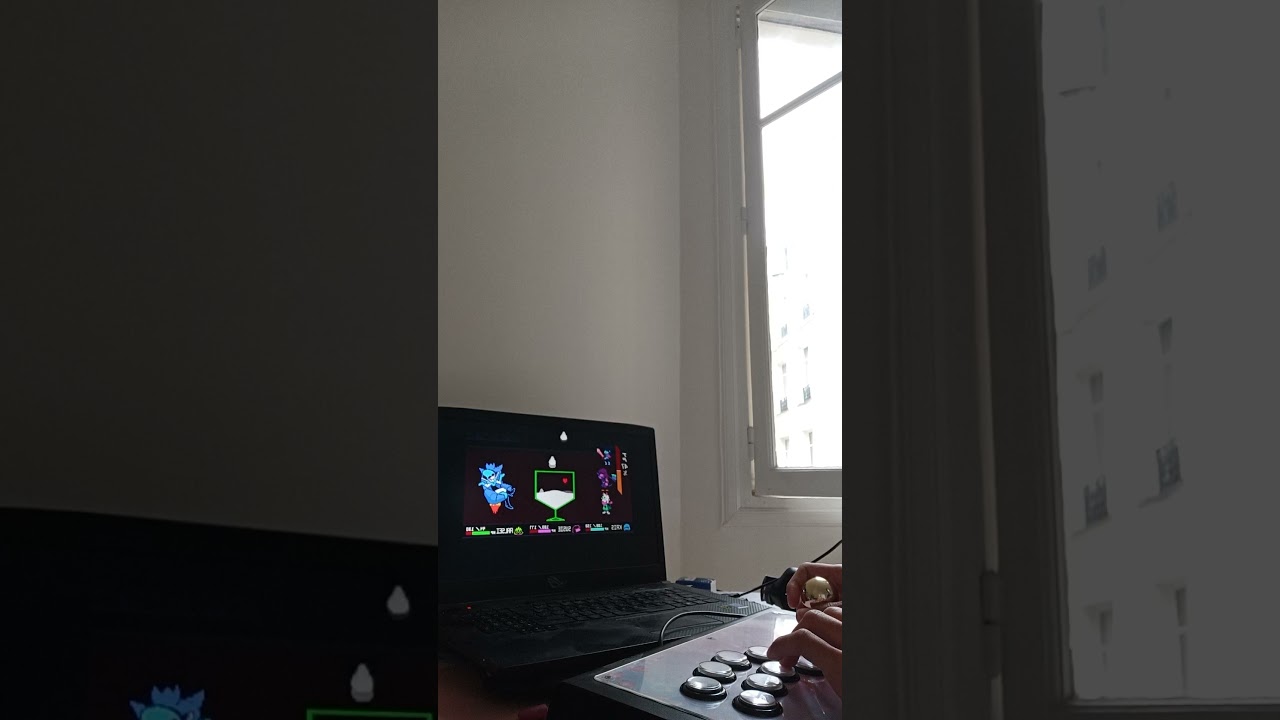 Trying to beat Queen from deltarune on an arcade stick (hard) - YouTube